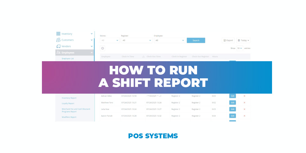 How to Run a Shift Report | CHARGE Anywhere